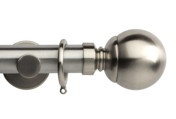 35mm Neo Ball Stainless Steel Curtain Pole 240cm – UK Curtain Poles