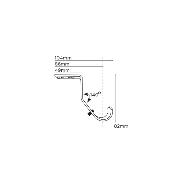 Speedy 28mm Top Fix Bracket - Satin Silver – UK Curtain Poles