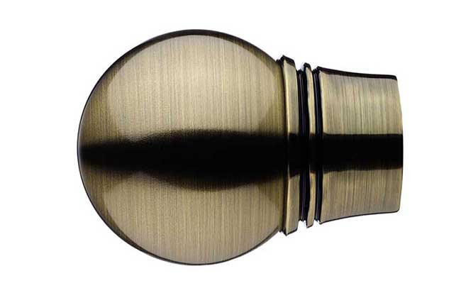 Inspired 35mm Allure Scepta Finial Burnished Brass – UK Curtain Poles
